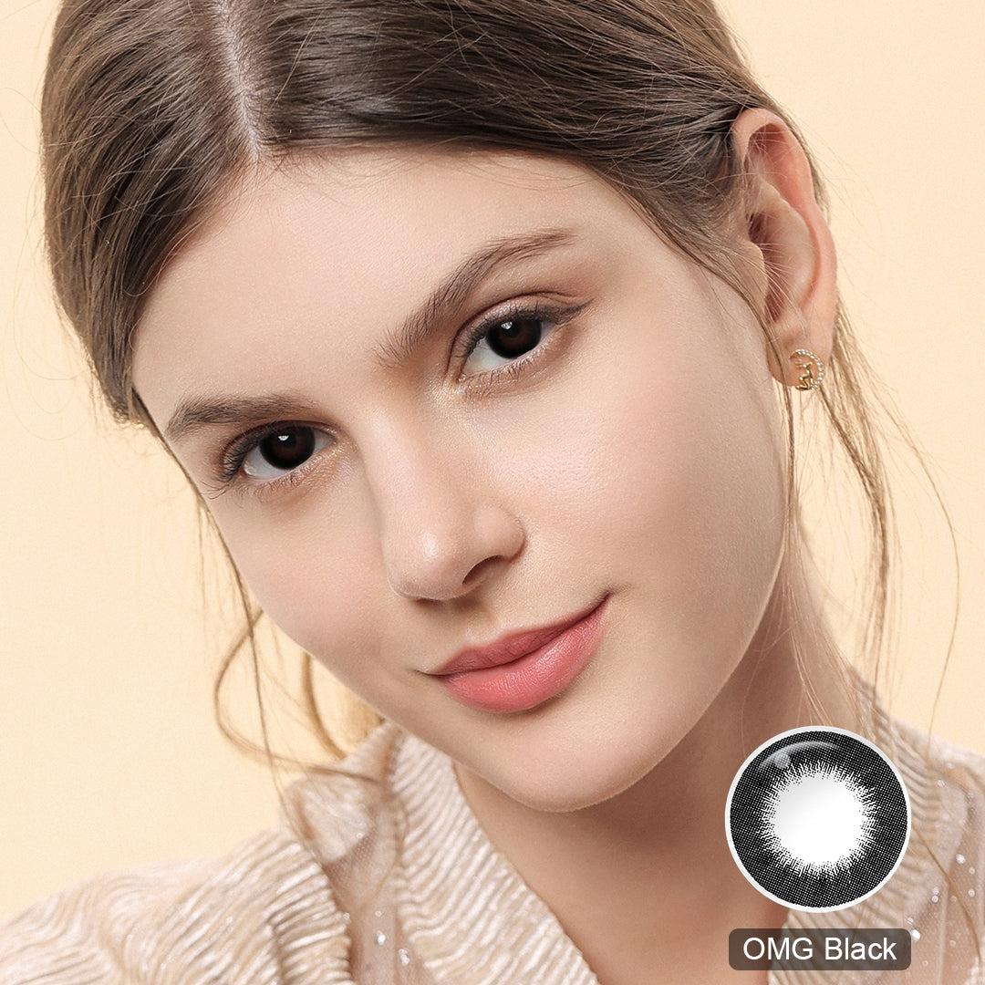 OMG Black Eyes Colored Contacts with Natural Looking – Twinklens