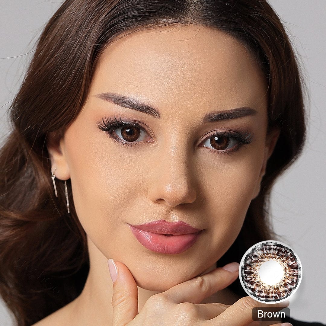 3 Tone Brown Colored Contacts with Vibrant and Enlarging Effect – twinklens