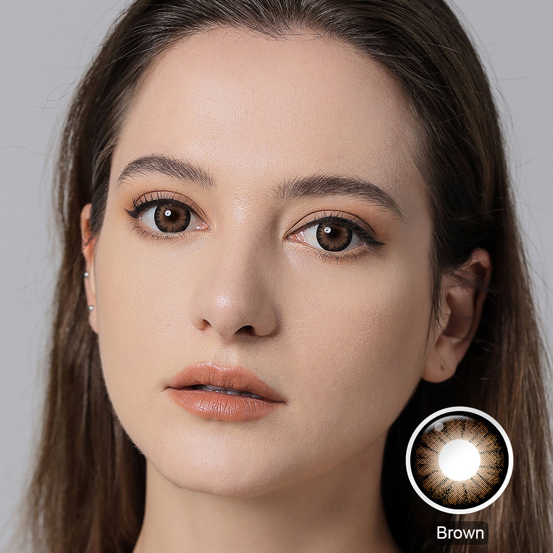 Supersize Brown Colored Contacts with Enlarge Effect – Twinklens
