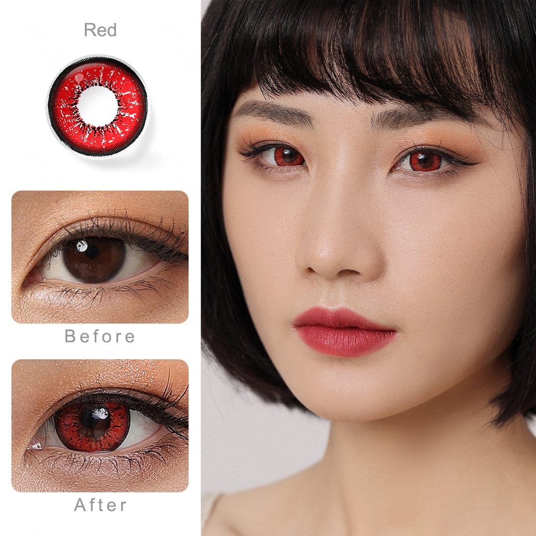 Bright Red Eye Contacts